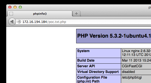 Nginx 06x Arbitrary Code Execution Nullbyte Injection Multiple Webapps Exploit